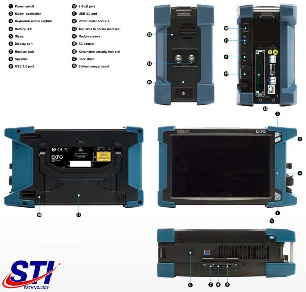 Platform Exfo FTB-2/FTB-2 Pro (2 khe cắm module) - STI Việt Nam